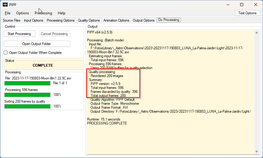 Video File Processing with PIPP